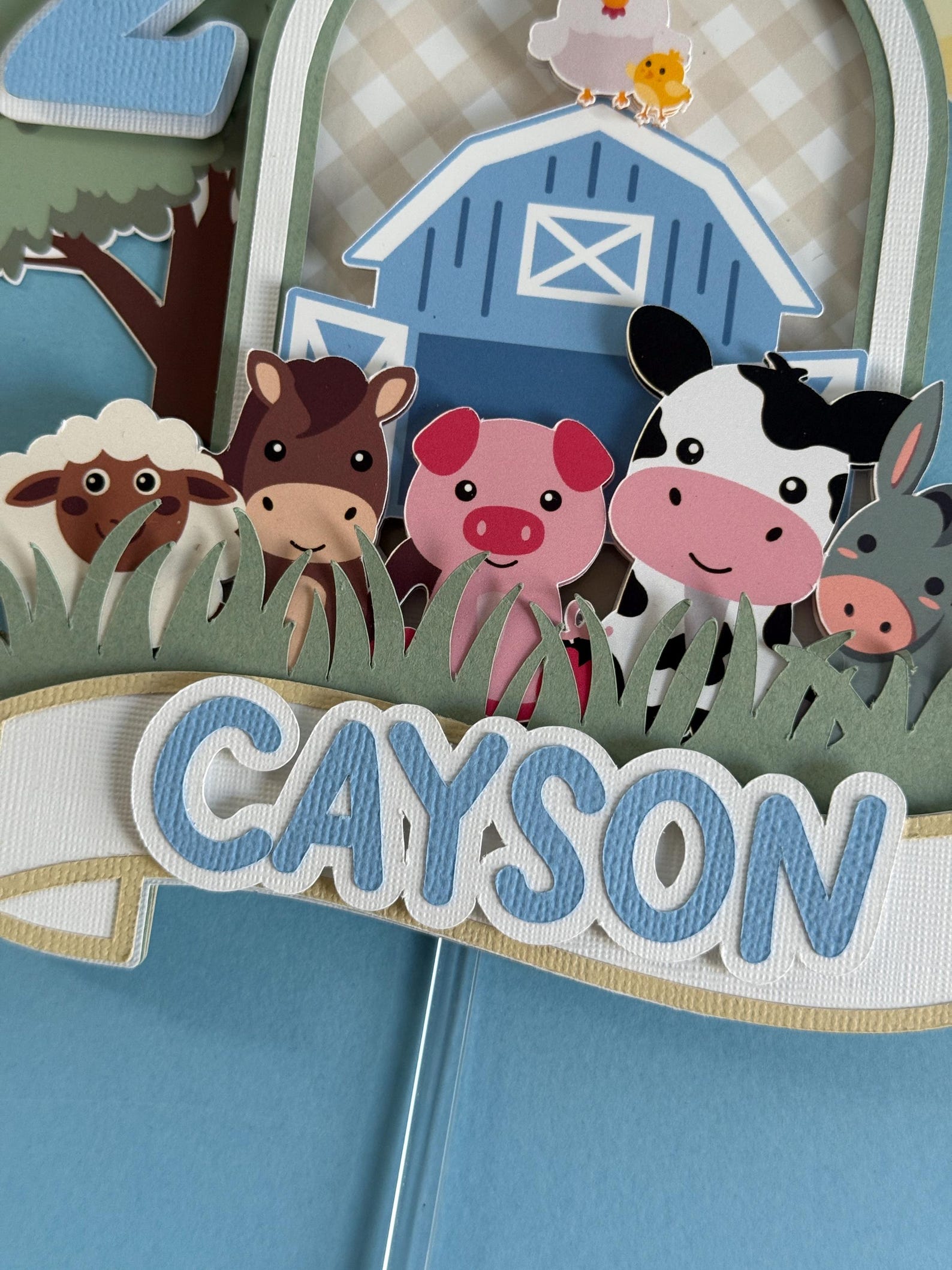 Farm Animals Birthday Cake Topper: Barnyard Theme Decor - Etsy
