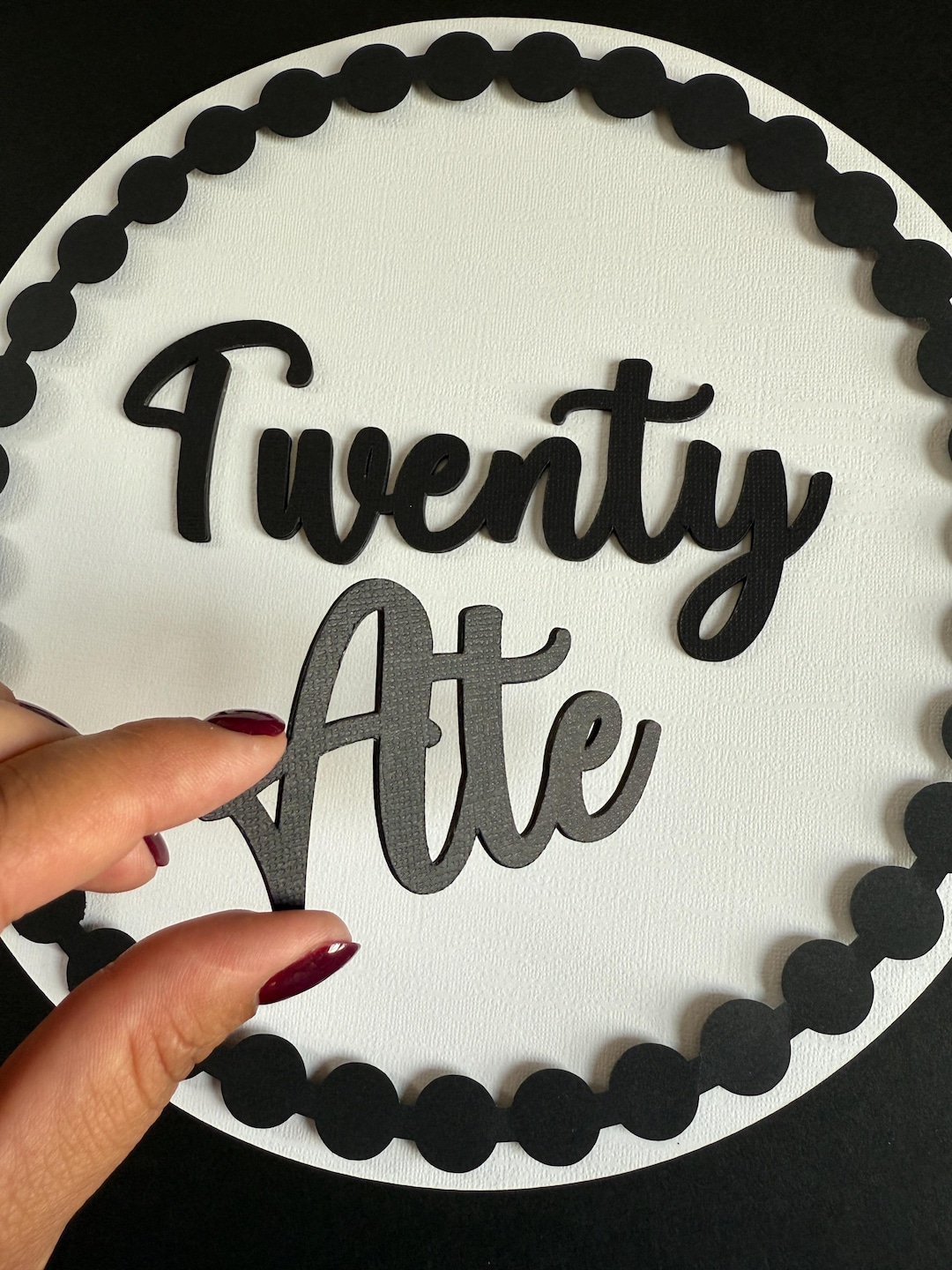 Twenty Ate Cake Topper - Flat Layered Cardstock- Simple - Etsy