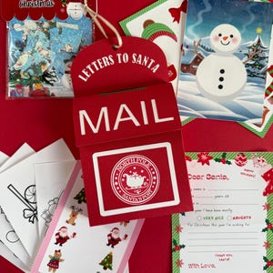 Letters to Santa Activity Box – Christmas Mailbox Craft Set for Kids - Etsy