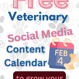 Free Veterinary Social Media Content Calendar- See Description for ...