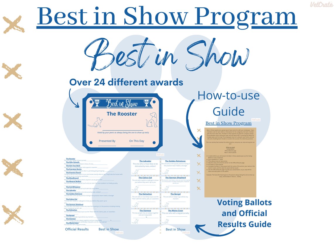 Veterinary Best in Show Awards - Staff Morale (digital Download) - Etsy