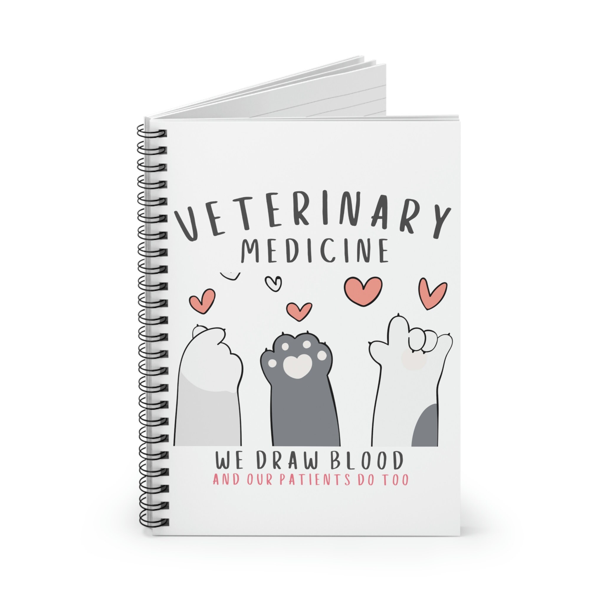 Funny Veterinary Spiral Notebook Ruled Line Vettech Notebook, Vet ...