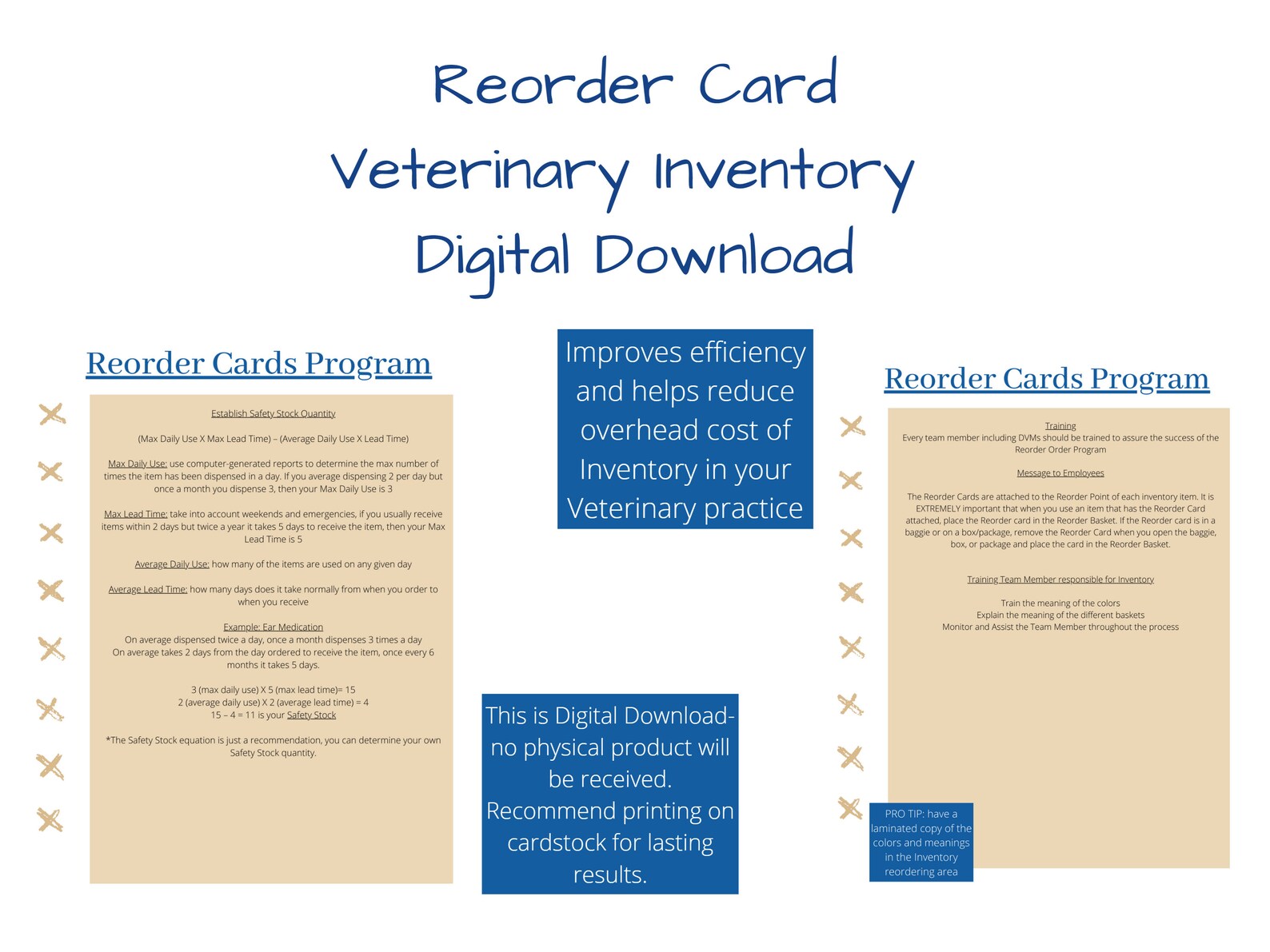Veterinary Inventory Reorder Cards/veterinary Inventory/veterinary ...