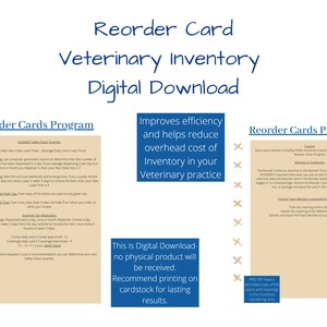 Veterinary Inventory Reorder Cards/veterinary Inventory/veterinary ...