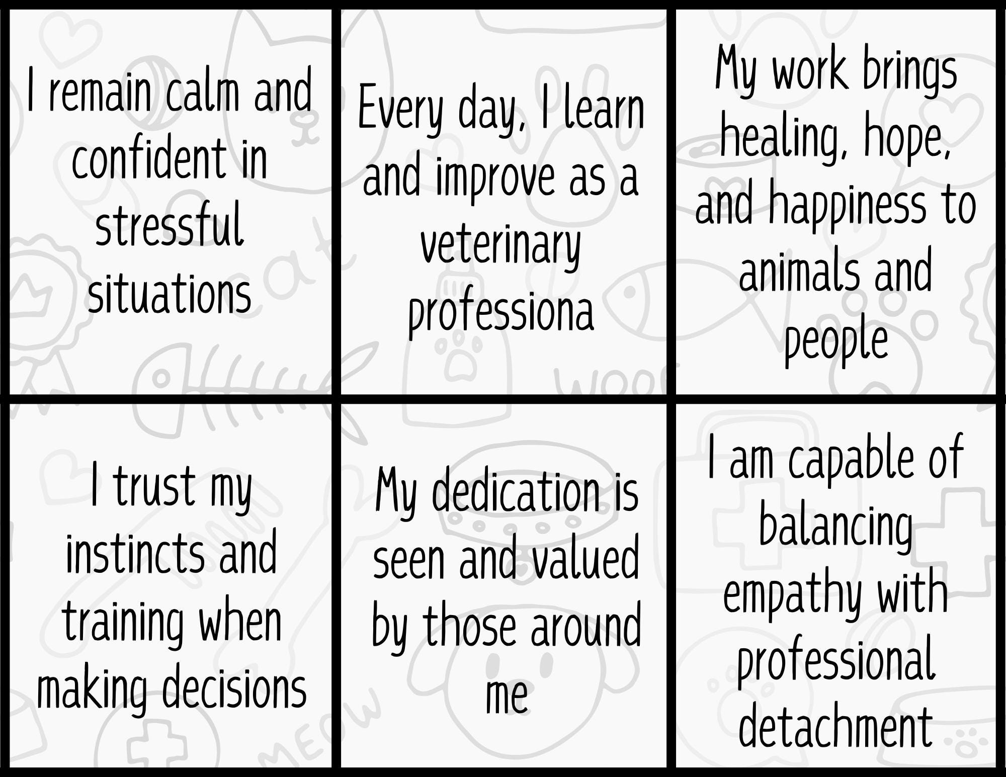 Veterinary Affirmation Cards – Daily Inspiration for Veterinary ...