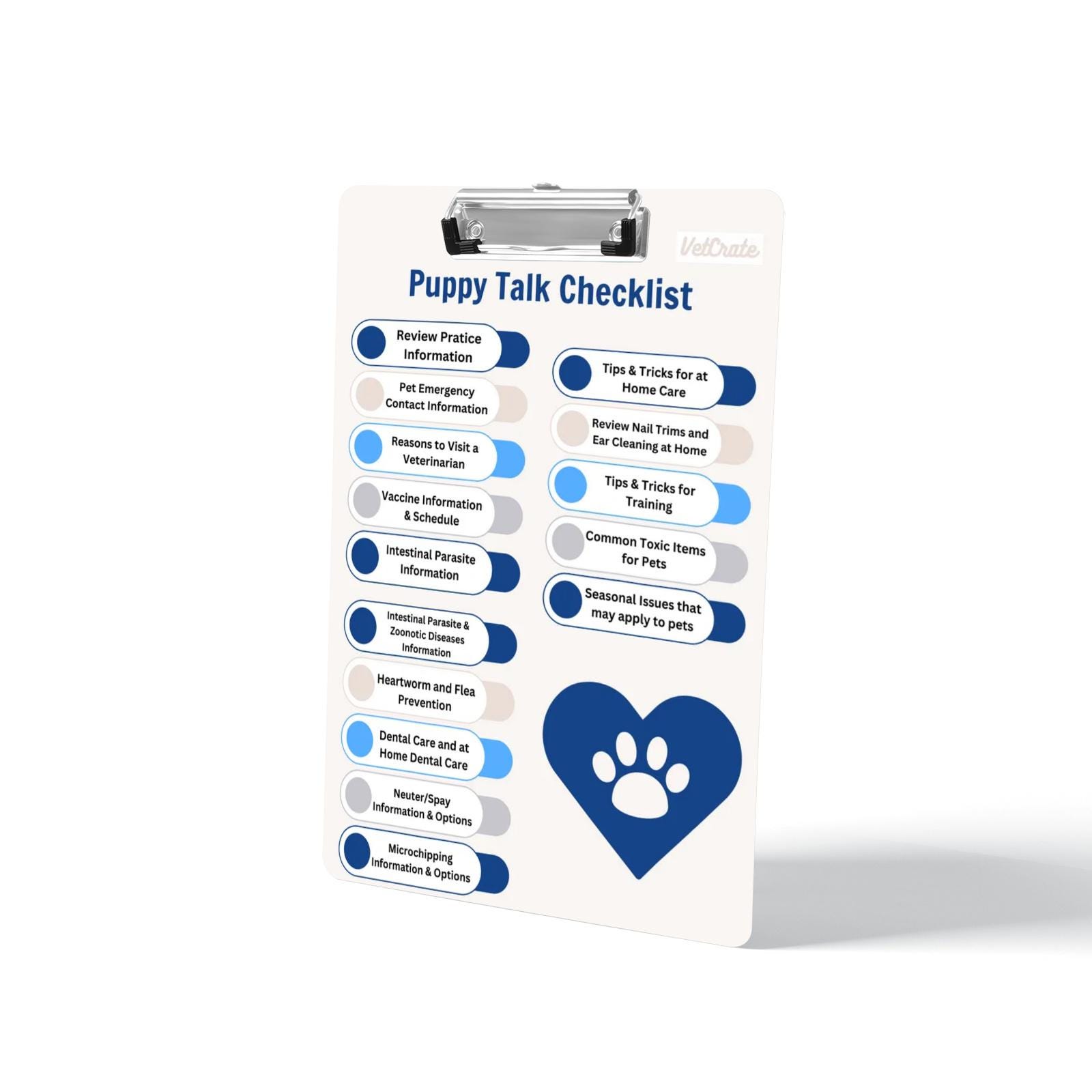 Veterinary Practice 'puppy & Kitten Talk' Clipboard - Essential Pet ...