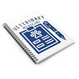 Veterinary Notebook | Animal Doctor Paw Print, Ruled Line - Etsy