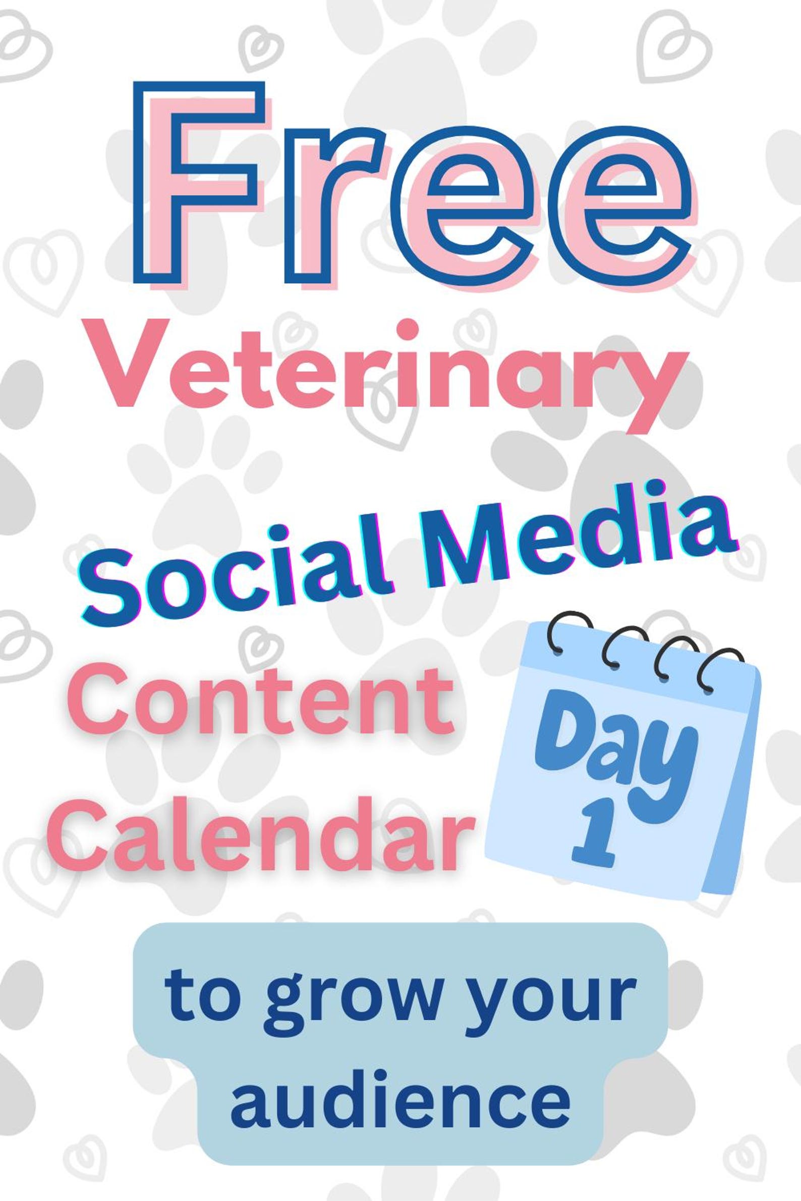 Free Veterinary Social Media Content Calendar- See Description for ...