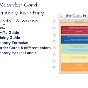 Veterinary Inventory Reorder Cards/veterinary Inventory/veterinary ...