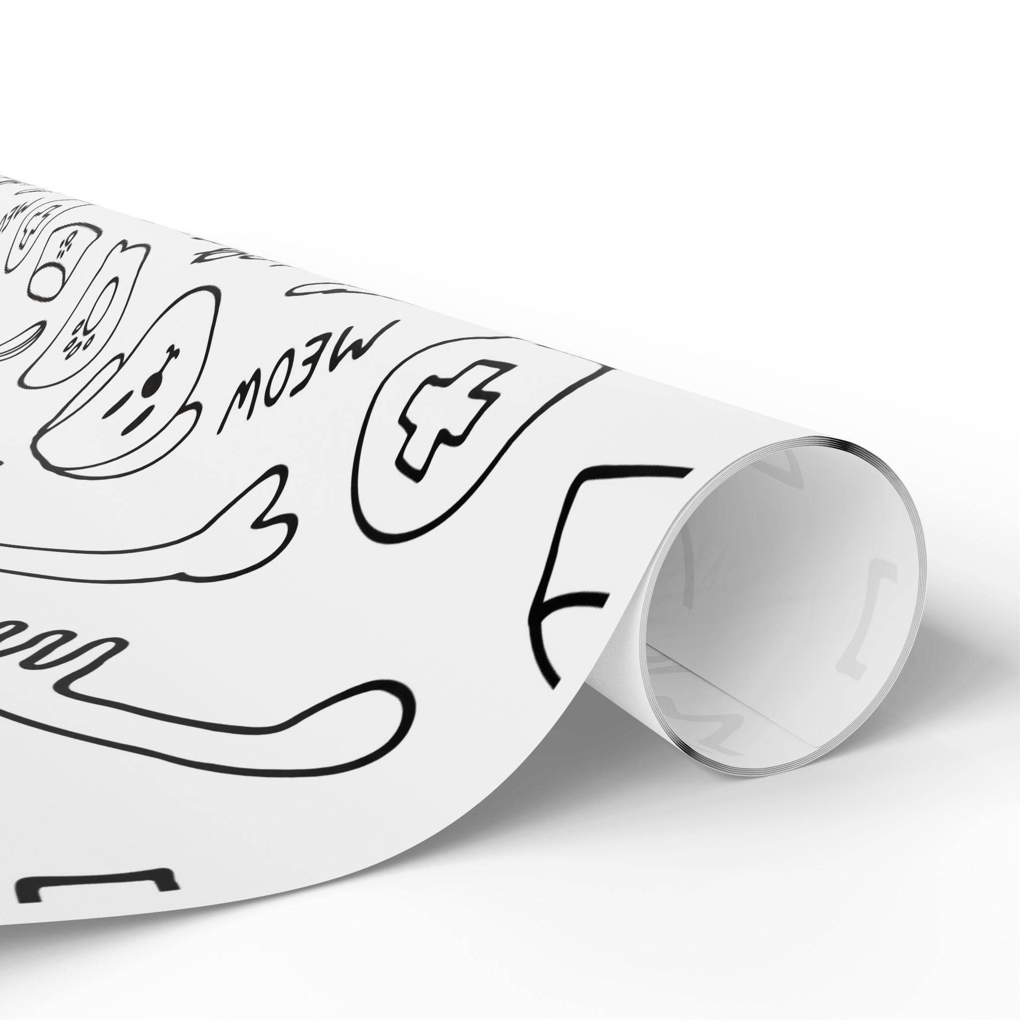 Veterinary Wrapping Paper | Cute Dog and Cat Doodle Gift Wrap | Vet ...