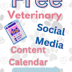 Free Veterinary Social Media Content Calendar- See Description for ...