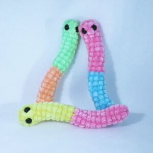 Sour Gummy Worms! ___________ 3 Pack, Posable Worm Plushies, Novelty ...