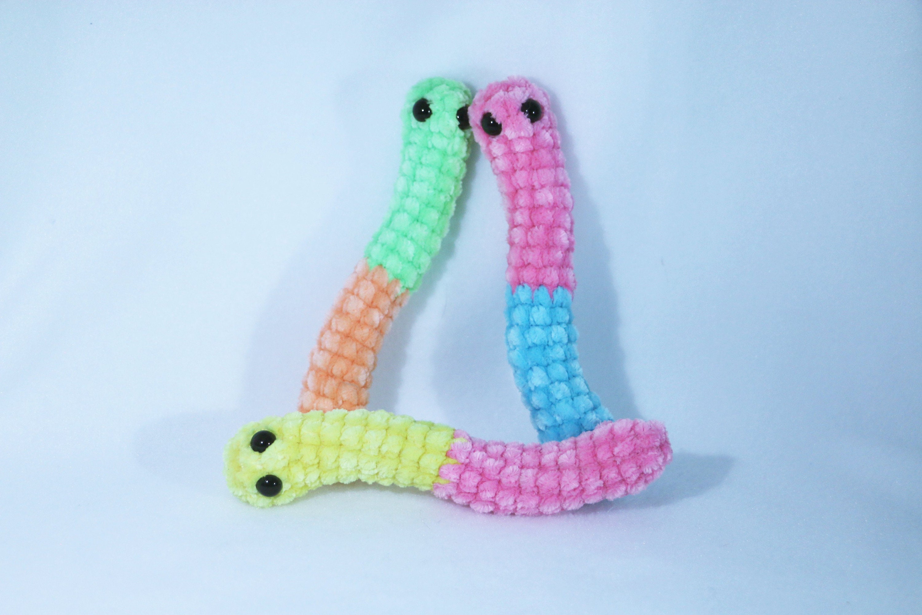 Sour Gummy Worms ___________ 3 Pack Posable Worm Plushies - Etsy