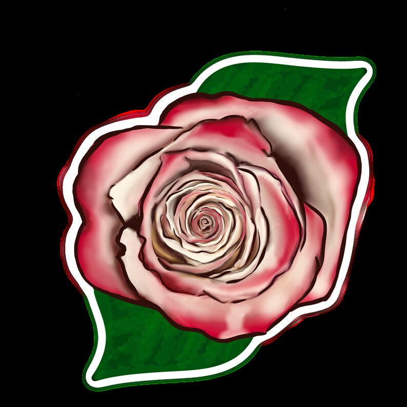 Rose Light and Pink Sticker - Etsy