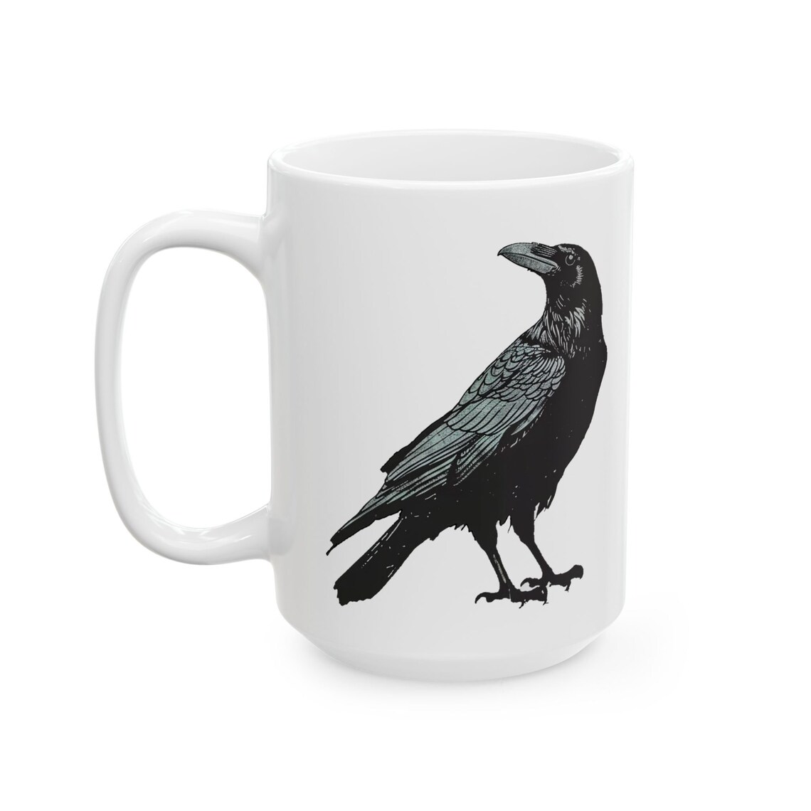 Crow Coffee Mug, Raven Gift, Black Bird Mug, Crow Mug, Bird Lover Gifts ...