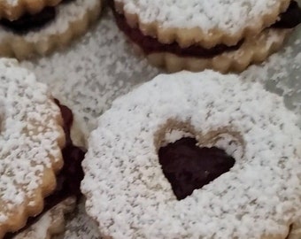 Artisan Linzer Tart Cookies - Etsy
