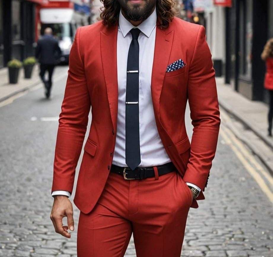 Suits for Men, Wedding Groom Wear Bespoke, Men Red Suits, Formal ...
