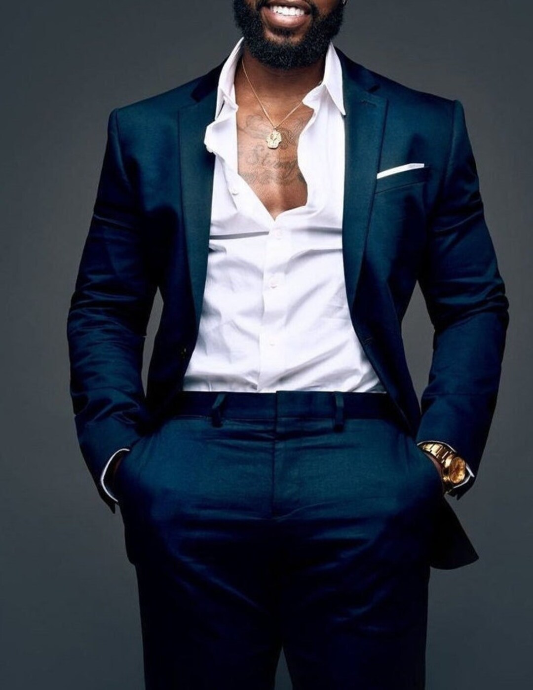 Men Suits 2 Piece Navy Blue Wedding for Men Groom Wear Suit - Etsy