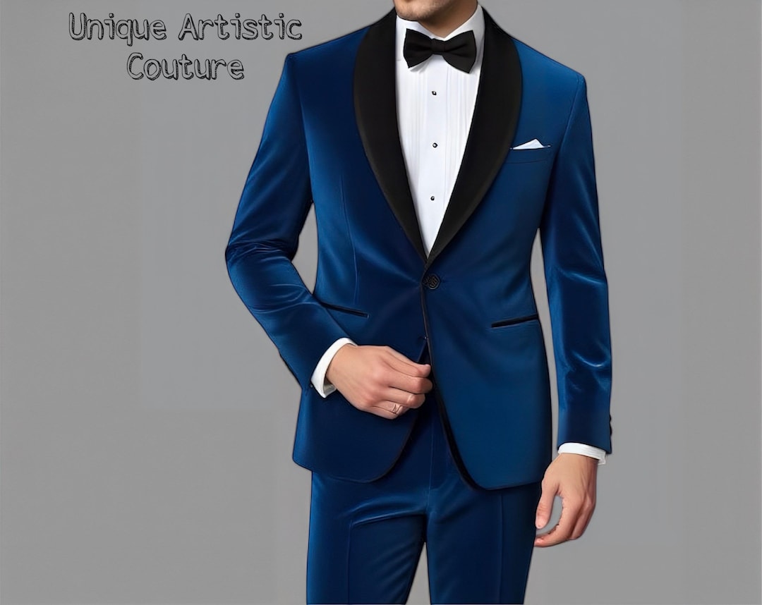 Men's Royal Blue Velvet Tuxedo Jacket for Men Classic Formal Attire ...