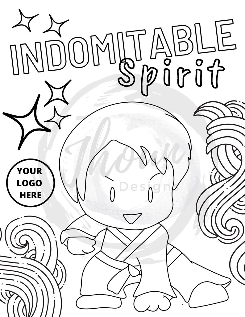 Indomitable Spirit Karate Boy Coloring Page - Etsy