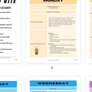 Superhero Week Summer Camp Lesson Plan - Etsy