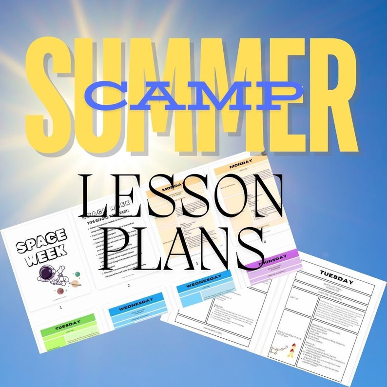 Space Week Summer Camp Lesson Plan - Etsy