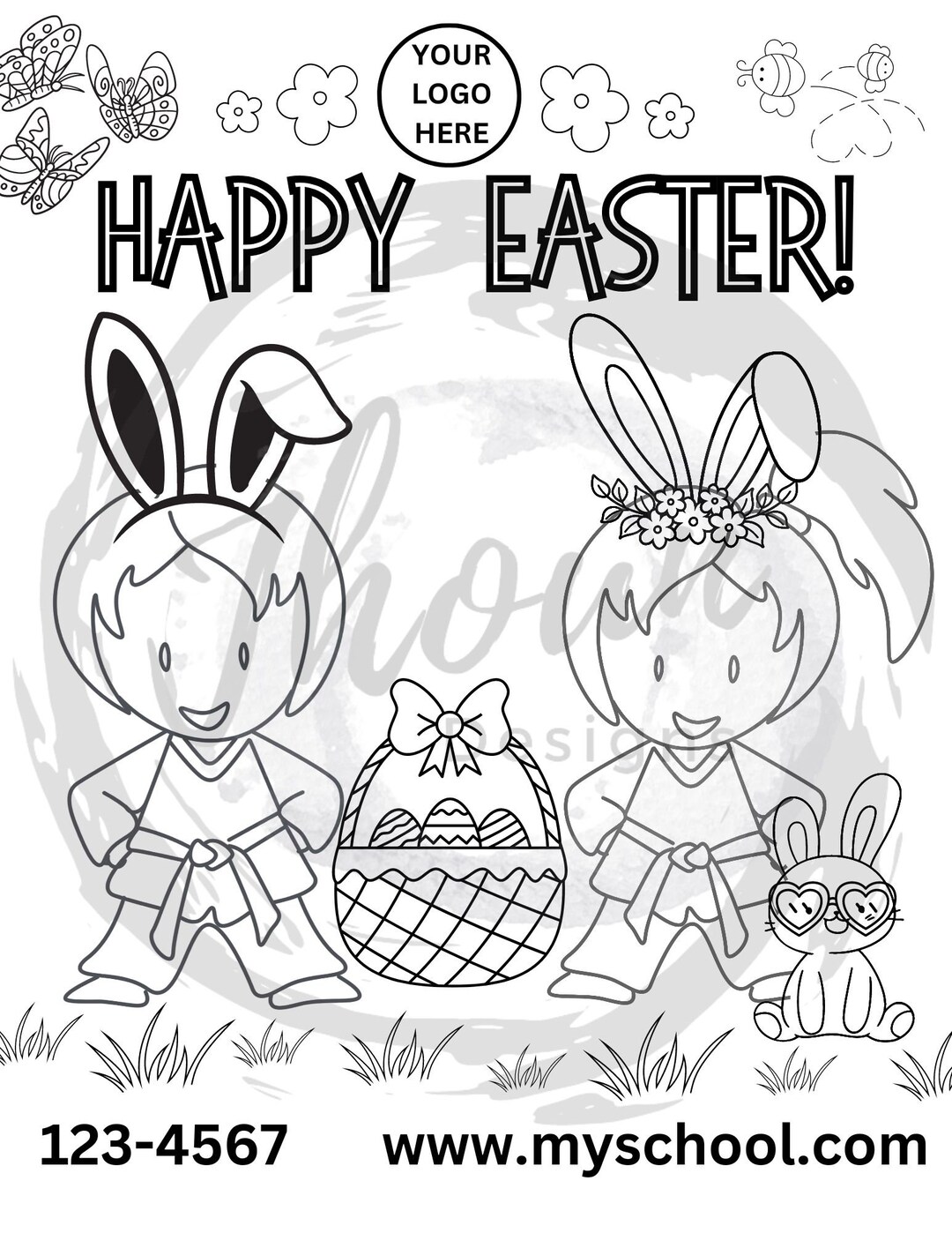 Easter Ninja Coloring Page - Etsy