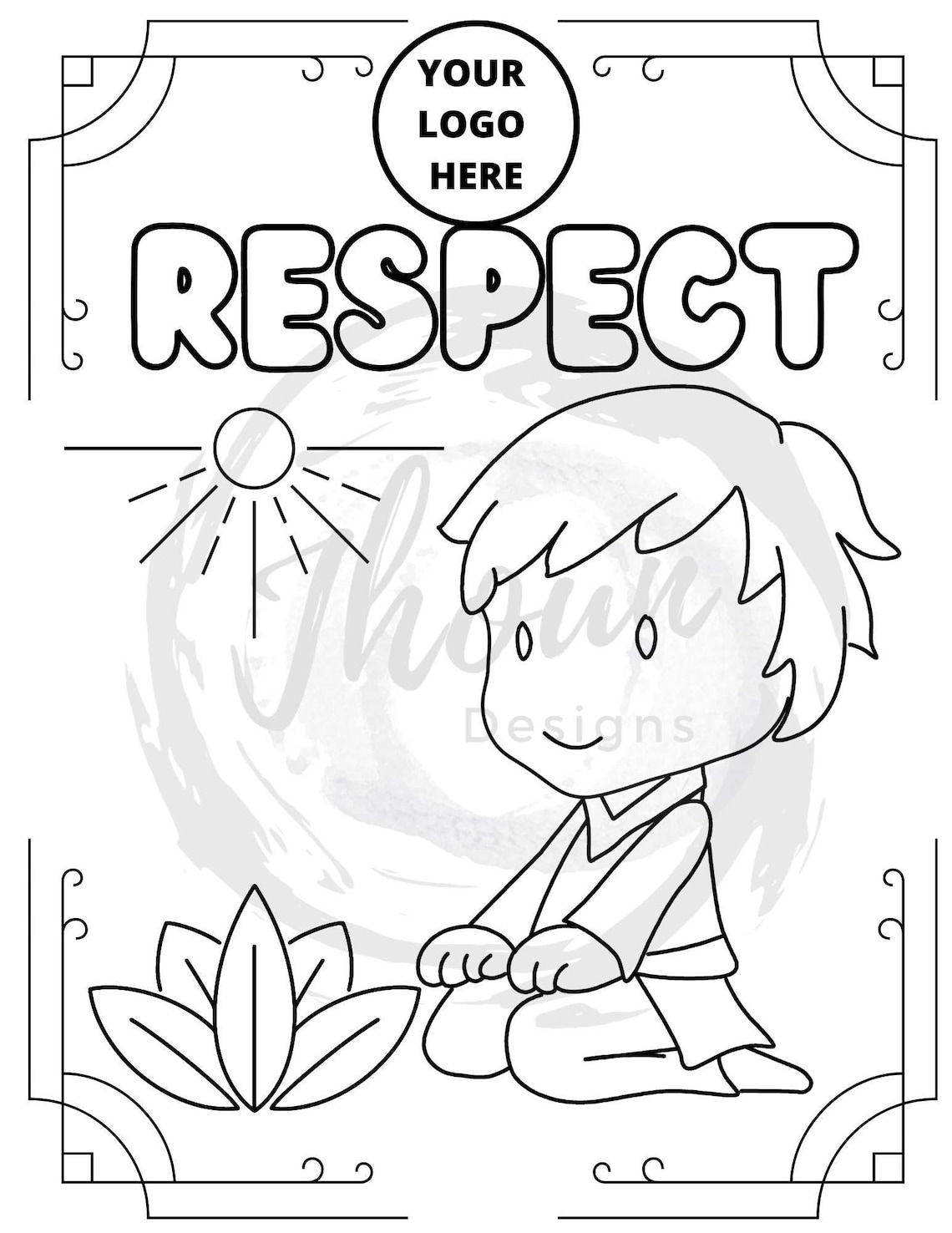 Respect Coloring Page - Etsy