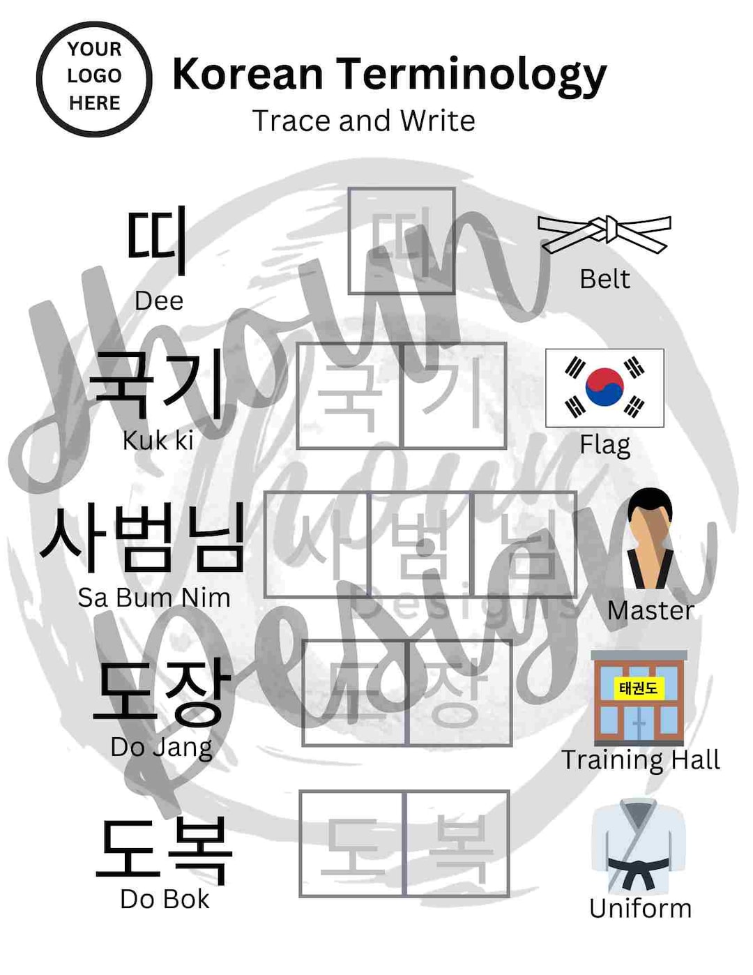 Korean Numbers and Basic Terminology - Etsy