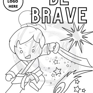 Be Brave Karate Girl Coloring Page - Etsy