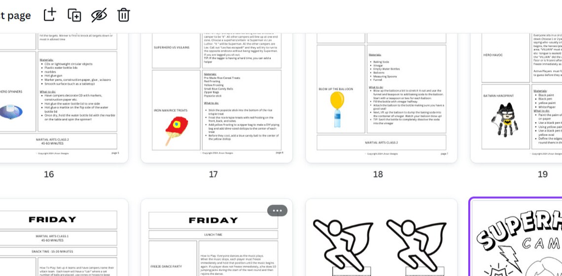 Superhero Week Summer Camp Lesson Plan - Etsy