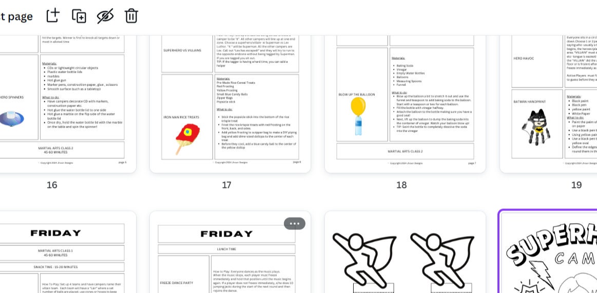 Superhero Week Summer Camp Lesson Plan - Etsy