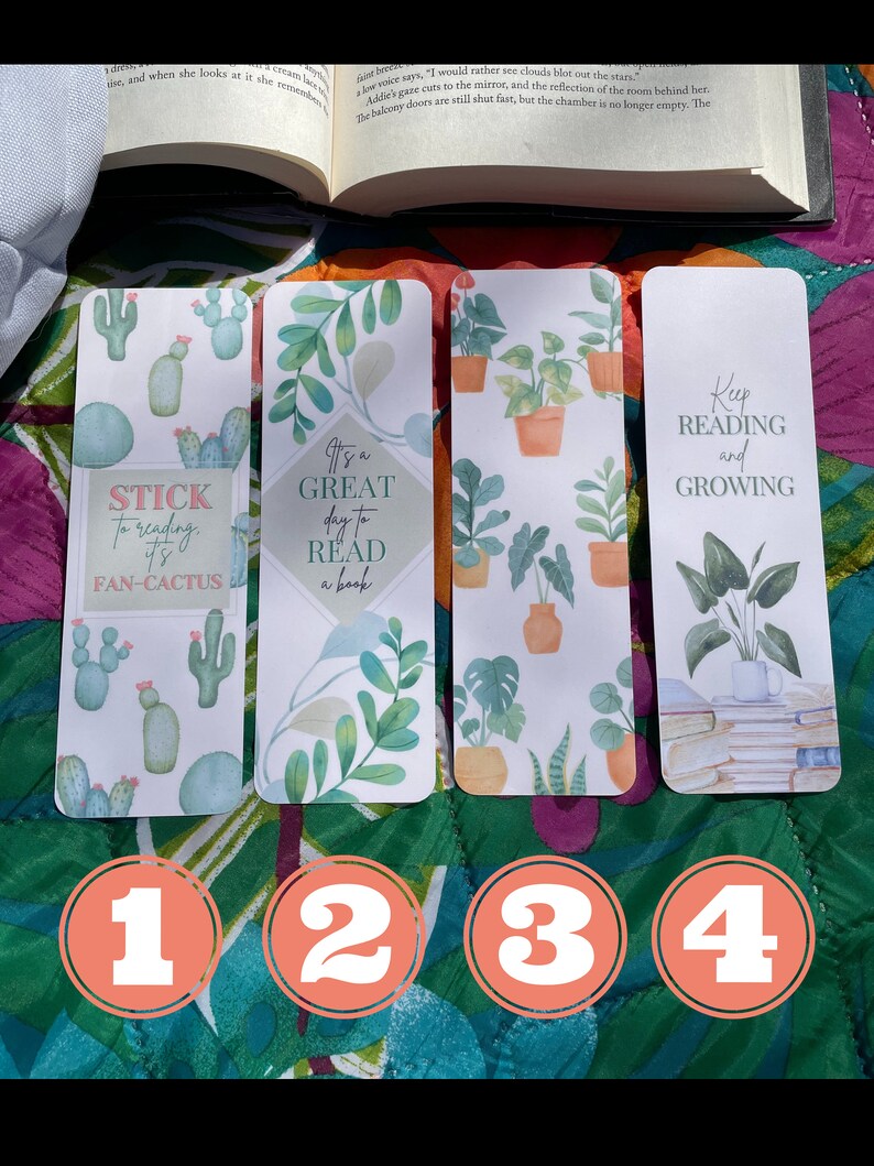 Plant Bookmarks | Cactus Bookmarks | Handmade Bookmark | Bookmark With ...