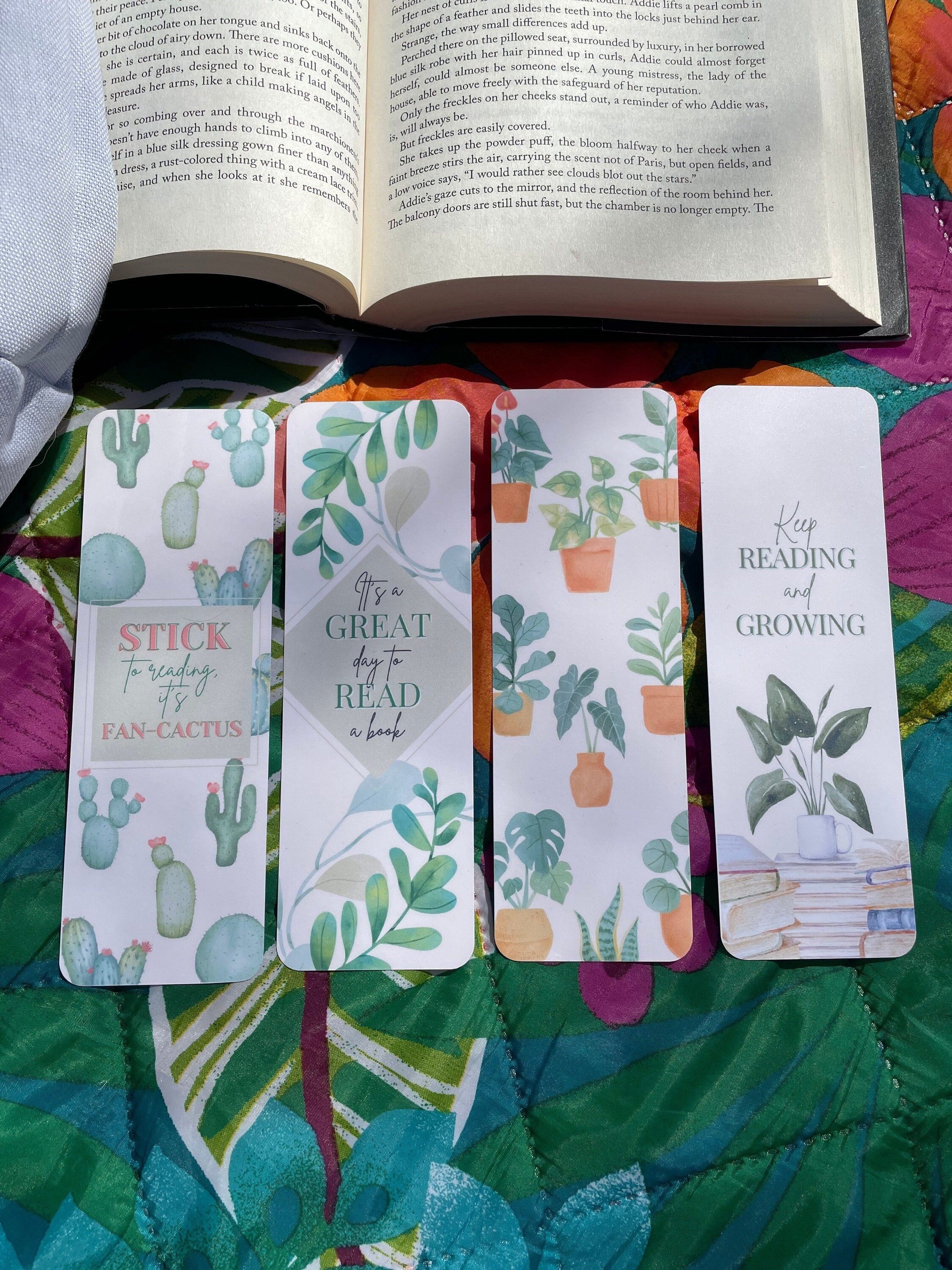 Plant Bookmarks Cactus Bookmarks Handmade Bookmark Bookmark With Tassel ...