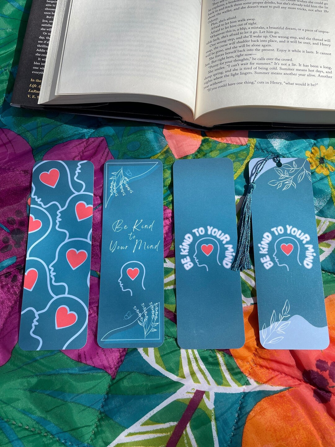 Be Kind to Your Mind Bookmarks | Gift for Readers | Bookmark With ...
