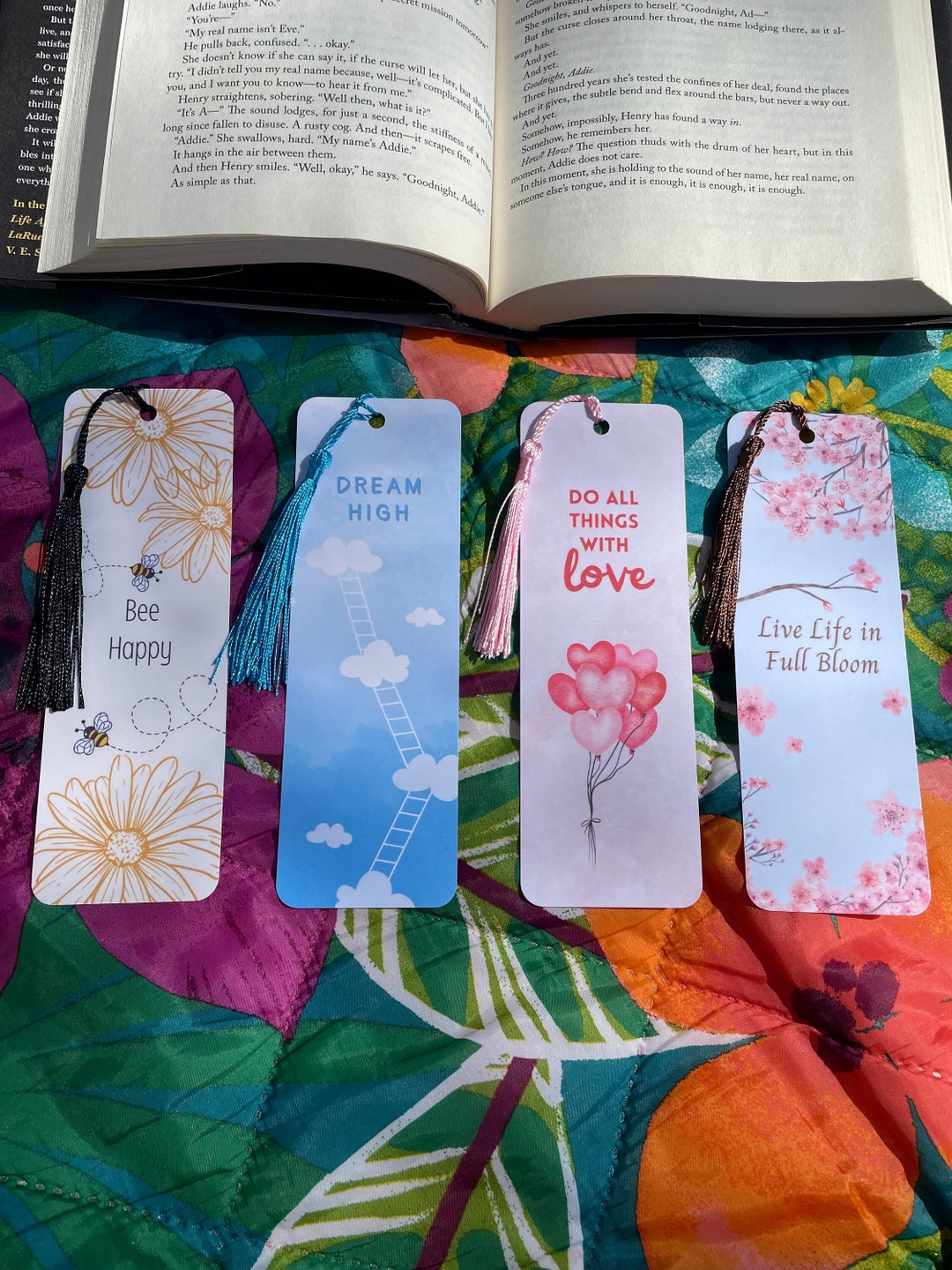 Quote Bookmarks, Inspiring Bookmarks, Bee Happy, Dream High, Do All ...