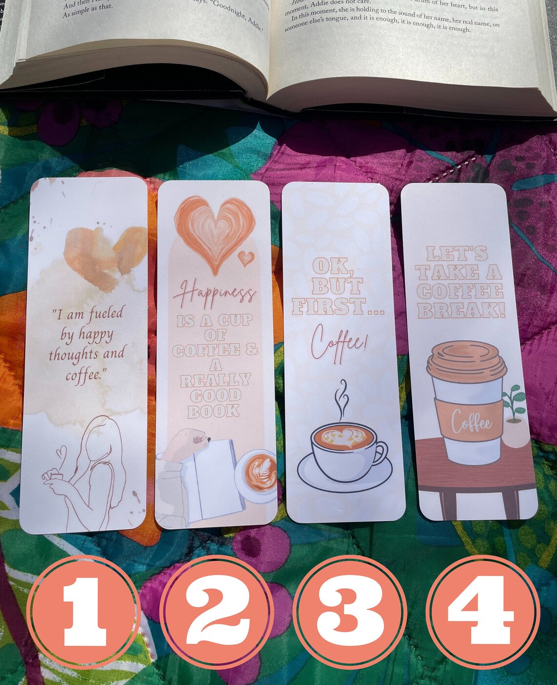 Coffee Lover Bookmarks | Handmade Bookmarks | Individual or Set ...
