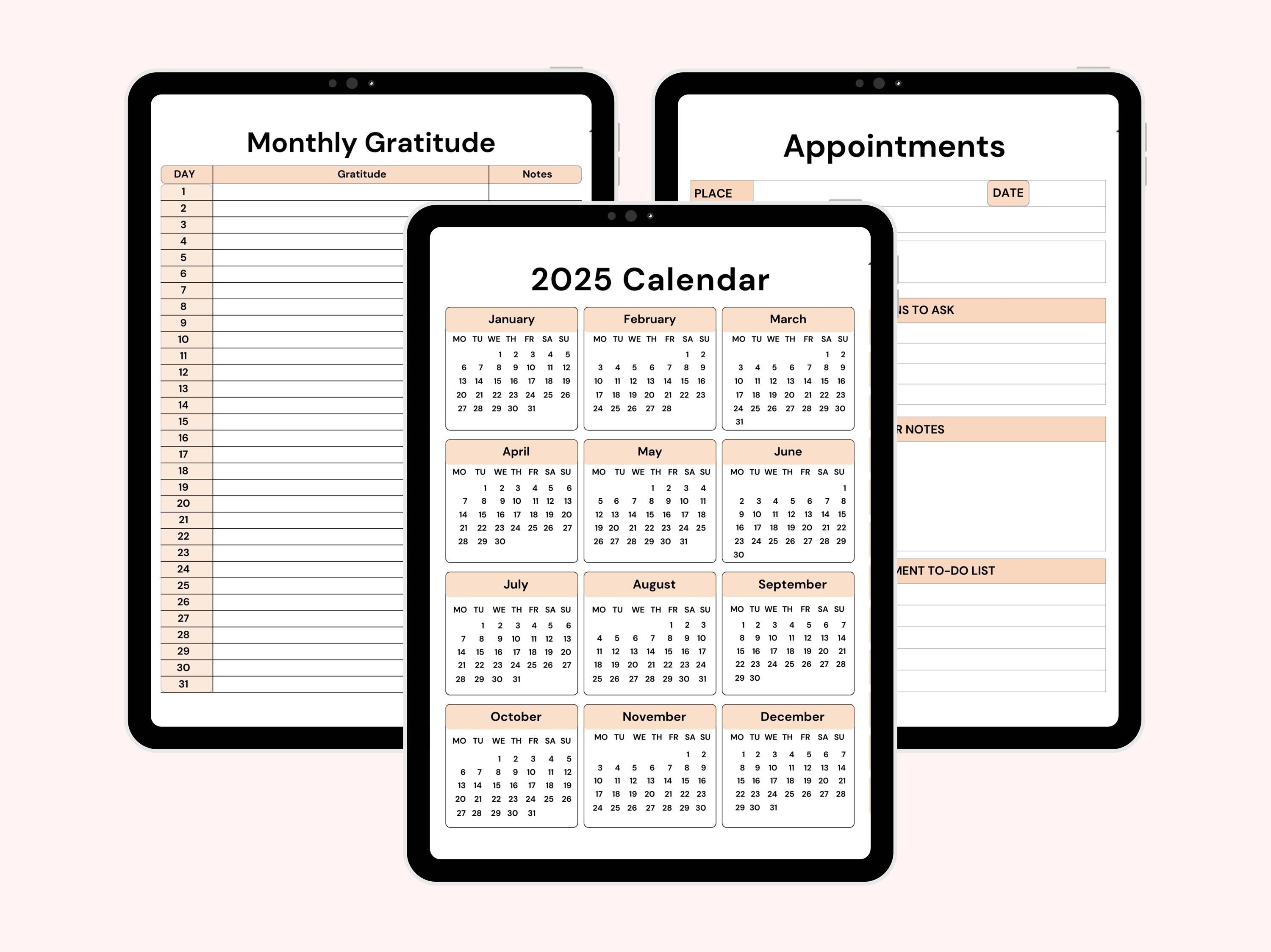 2025 Anxiety Journal | 2025 Mental Health Planner | Digital Mood ...