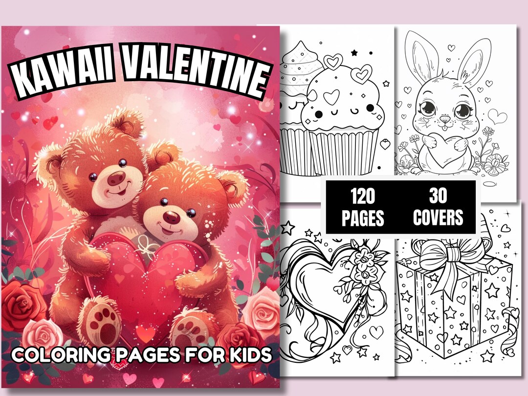 Valentine Coloring Pages Bold and Easy Valentine Color Book Cosy En ...
