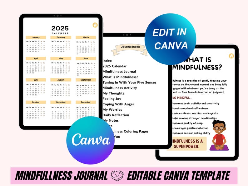 Fun Mindfulness for Kids Printable Workbook Practice Mindfulness ...