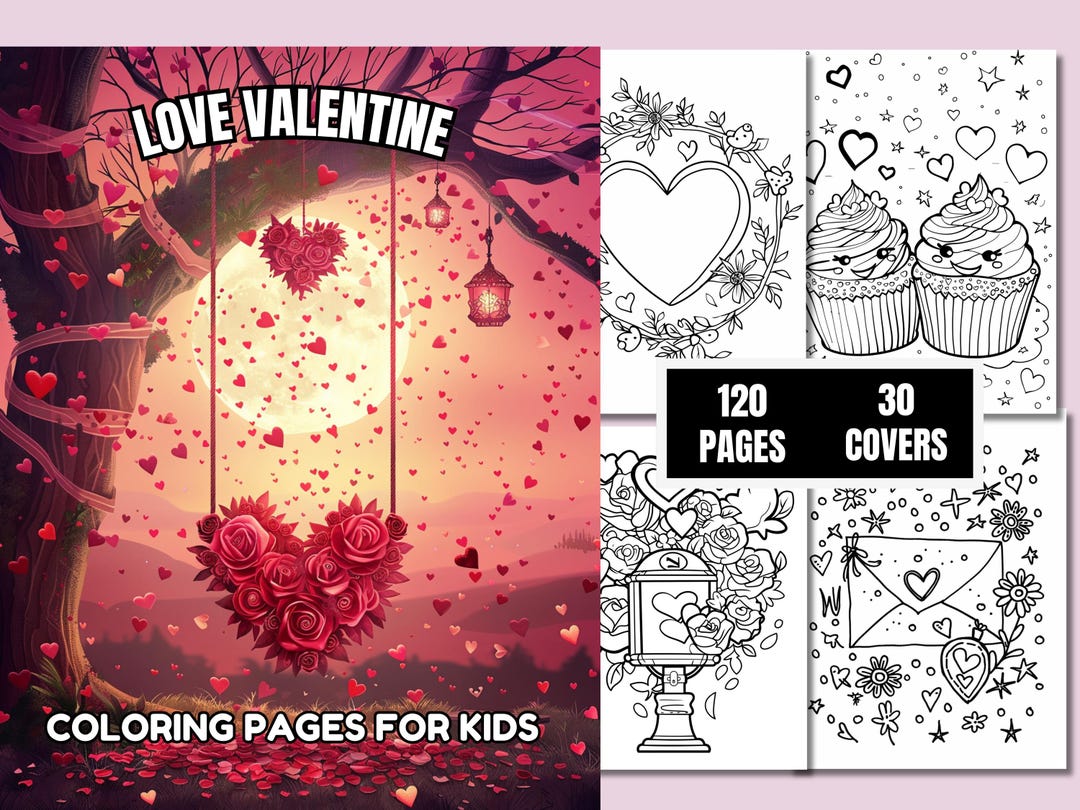 Valentine Coloring Pages Bold and Easy Valentine Color Book Cosy En ...