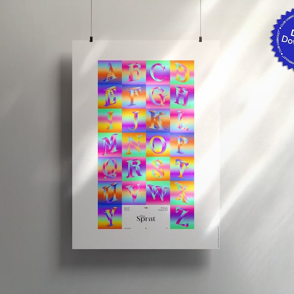 Typeface Poster - Etsy