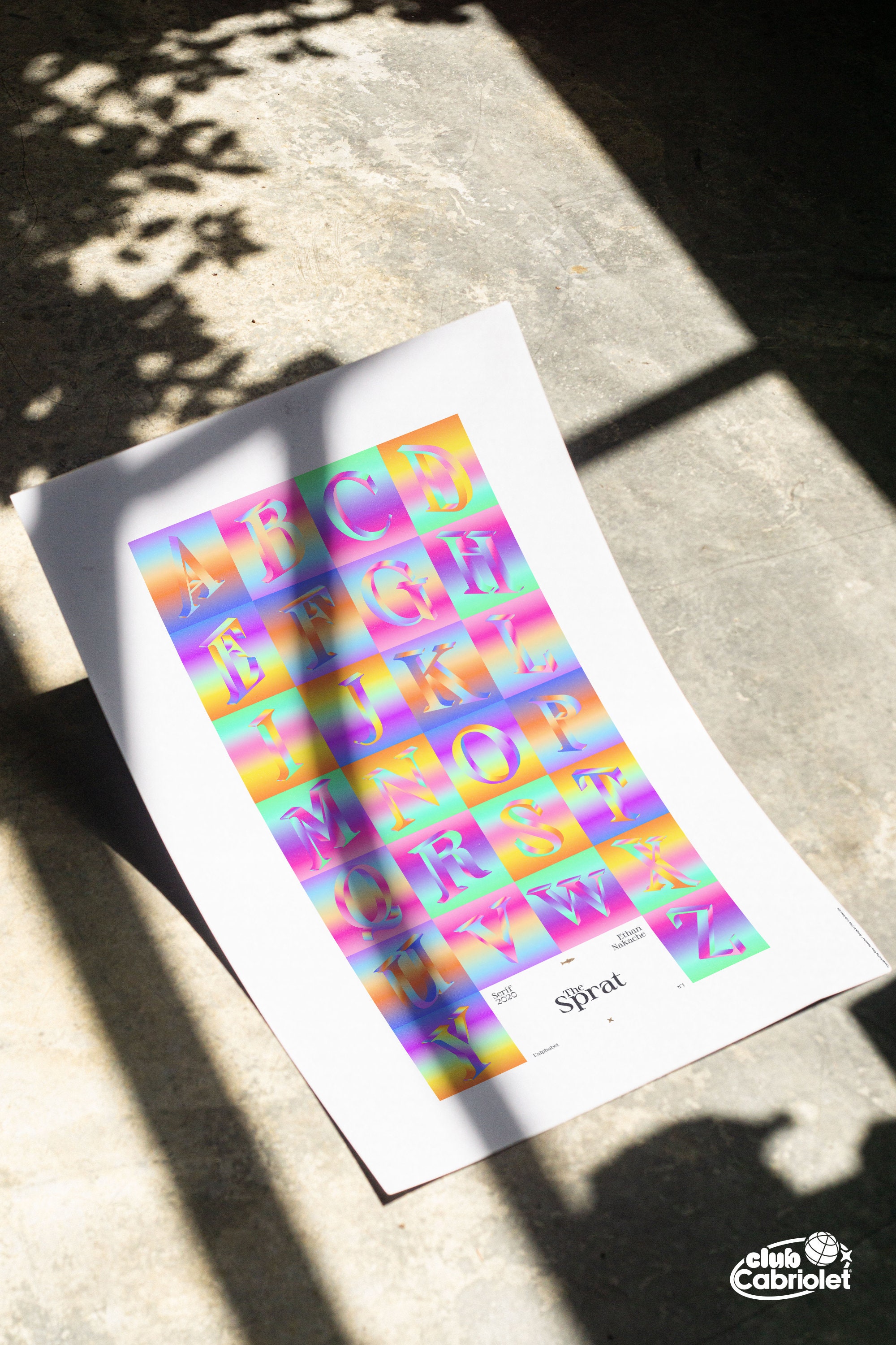 Alphabet Poster, ABC, Typography, Typeface, Gradient, Aesthetic ...