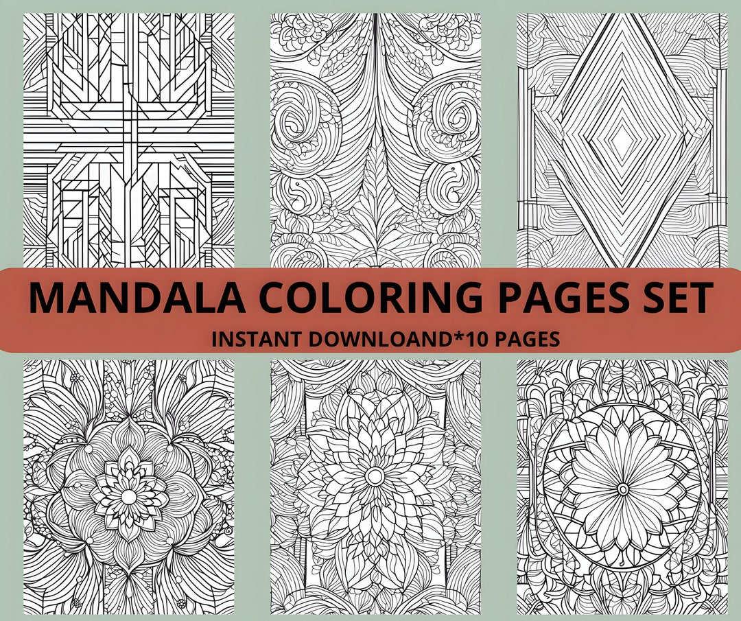 Mandala Masterpieces: Printable Coloring Pages for Creativity - Etsy