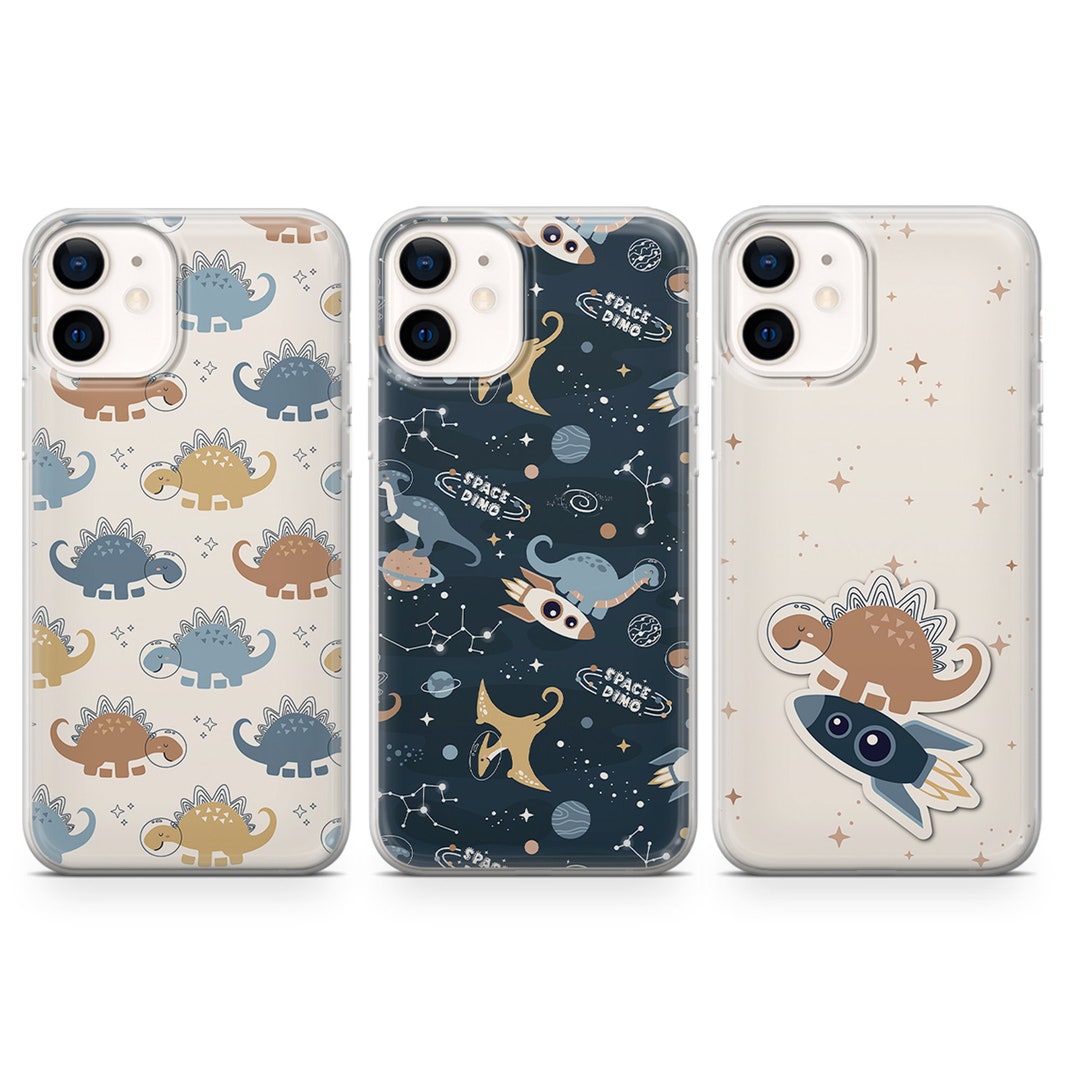 Cute Dinosaur Phone Case Space Dino Cover for iPhone 15 Pro Max, 14 ...