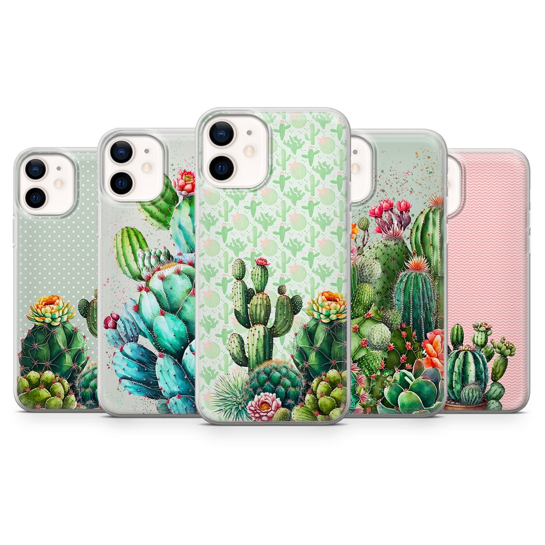 Cactus Phone Case, Cute Plants Cover Fit for iPhone 15 Pro 14 13 12 11 ...