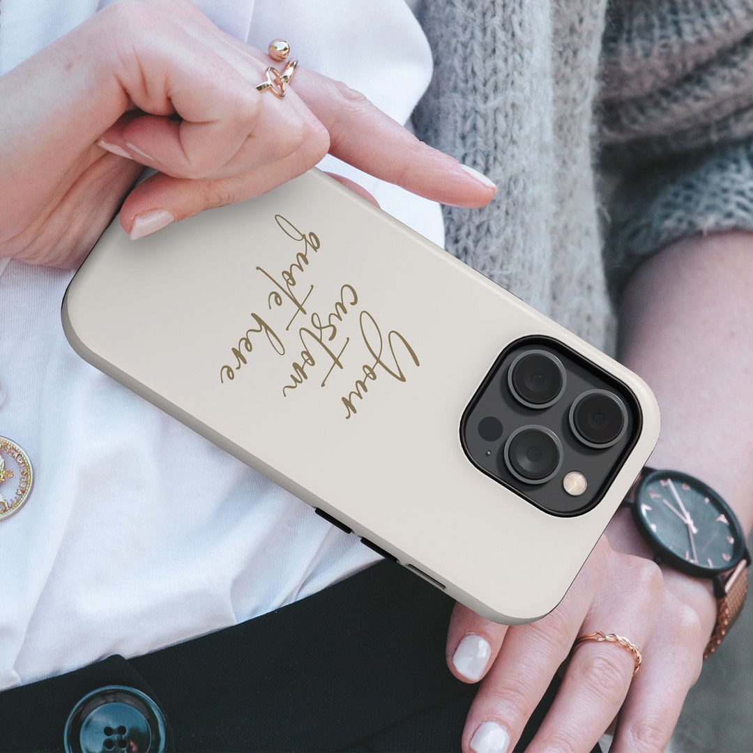 Personalised Quote Phone Case Custom Text TOUGH Cover for iPhone 15 Pro ...
