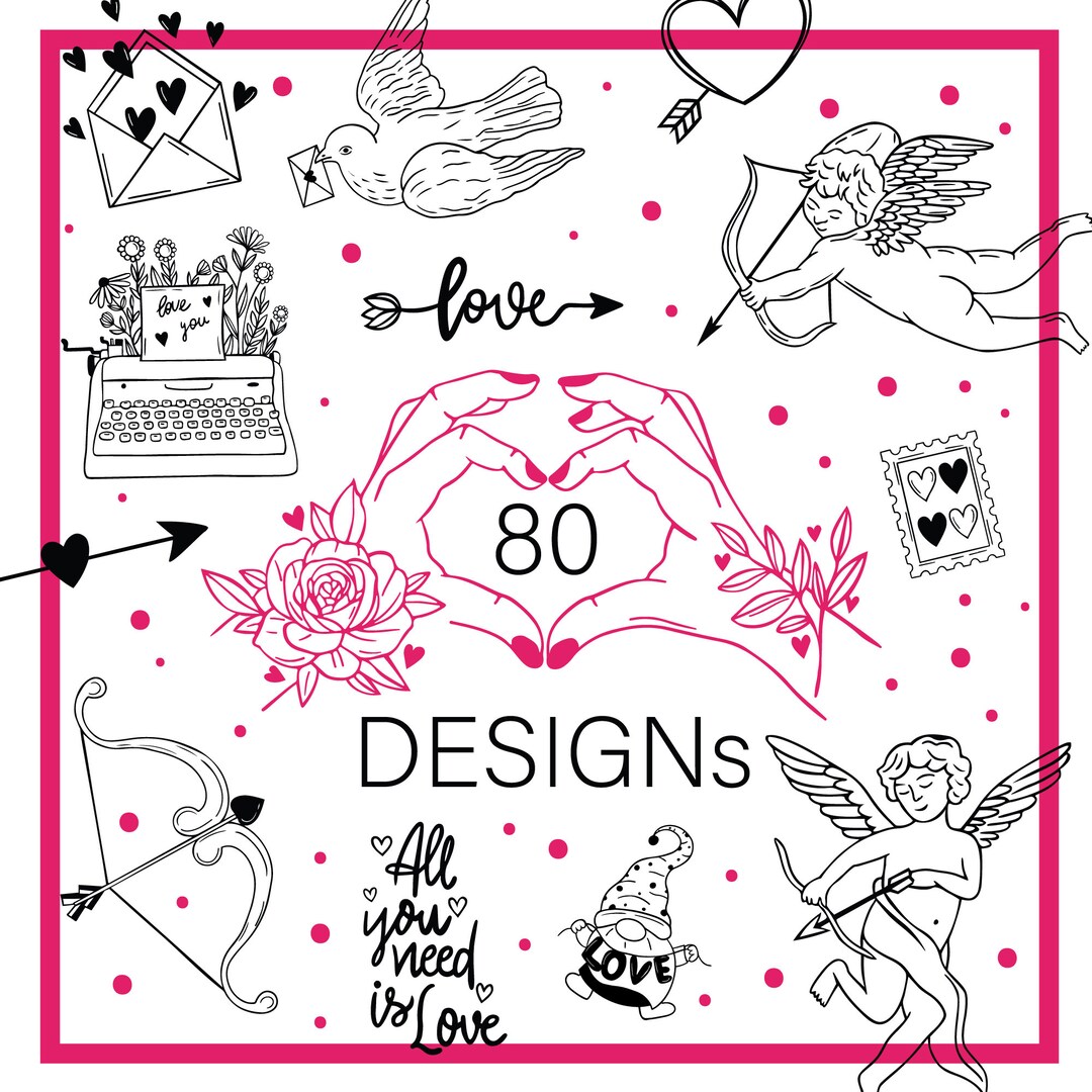 Love Clipart Svg, Valentines Clipart, Cute Svg , Love Hearts Clipart ...