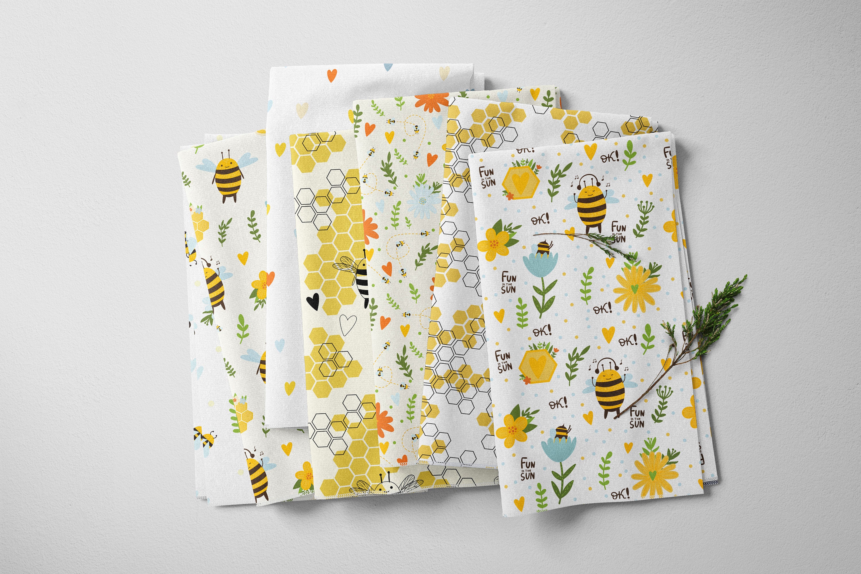 Bee Pattern / Summer Pattern / Cute Kids Bee Digital Paper / Bee Happy ...