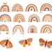 Boho Rainbow Buttetfly Clipart / Pastel Rainbow SVG, / Boho Rainbow ...
